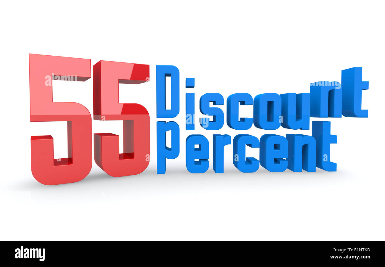 Concept of sale. Discount percent off. 3D illustration Stock Photo - Alamy