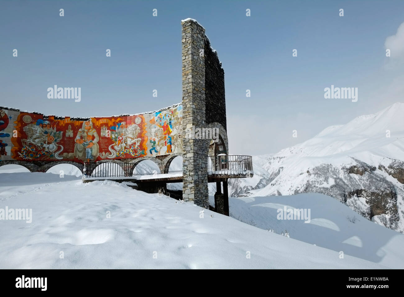 The Monument to Georgian-Russian Friendship from the Soviet era built ...