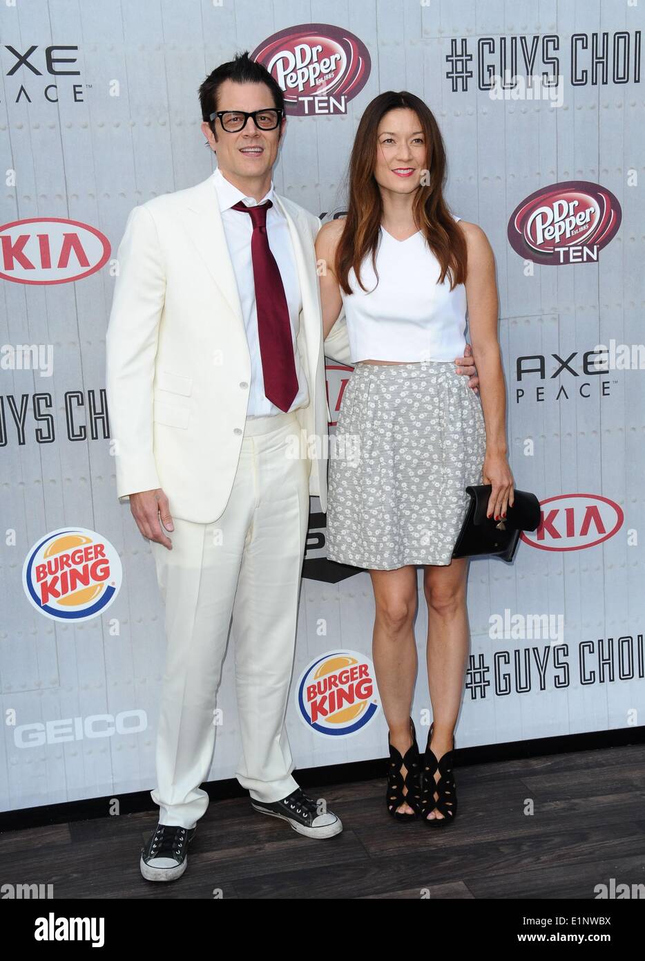 Los Angeles, CA, USA. 7th June, 2014. Johnny Knoxville, Naomi Nelson at ...