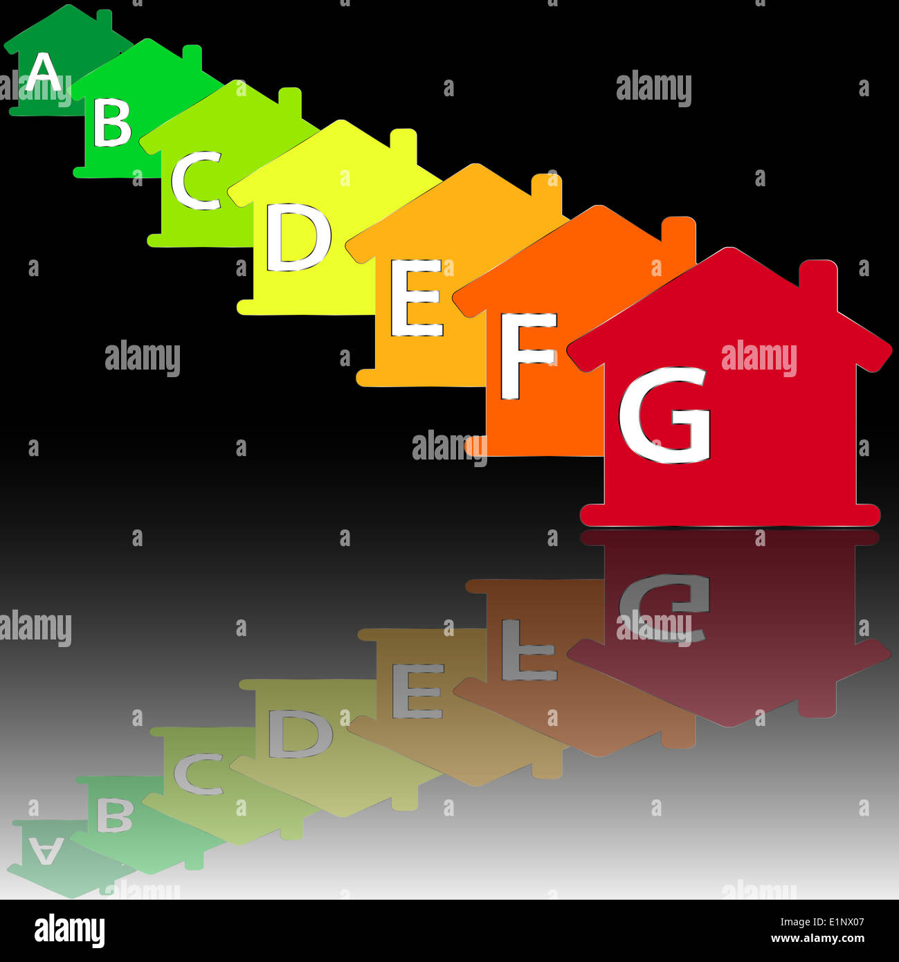 Buildings Energy Performance Scale. Energy efficiency Stock Photo - Alamy
