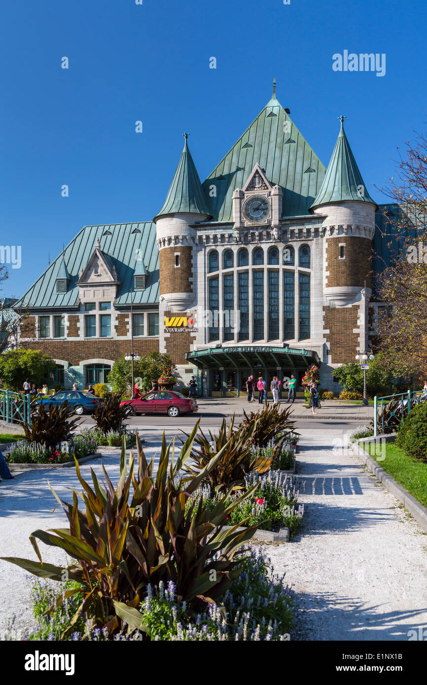 The CN Rail train station building in Quebec City, Quebec, Canada Stock ...