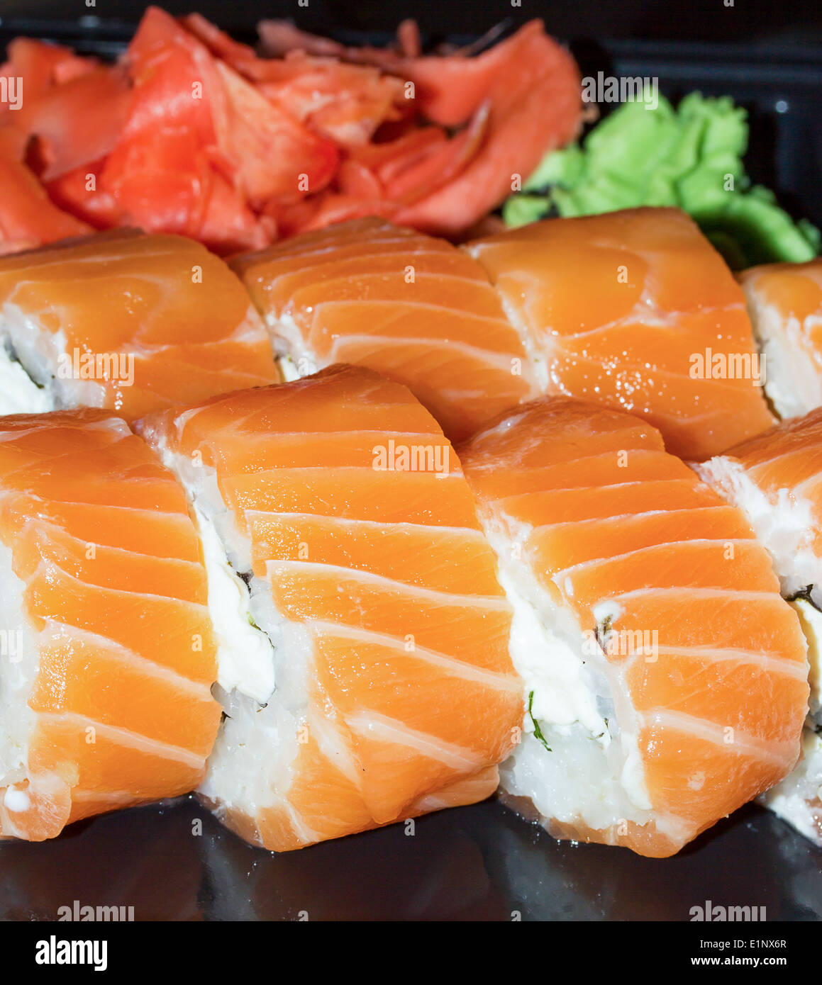 Salmon sushi on japanese hi-res stock photography and images - Alamy