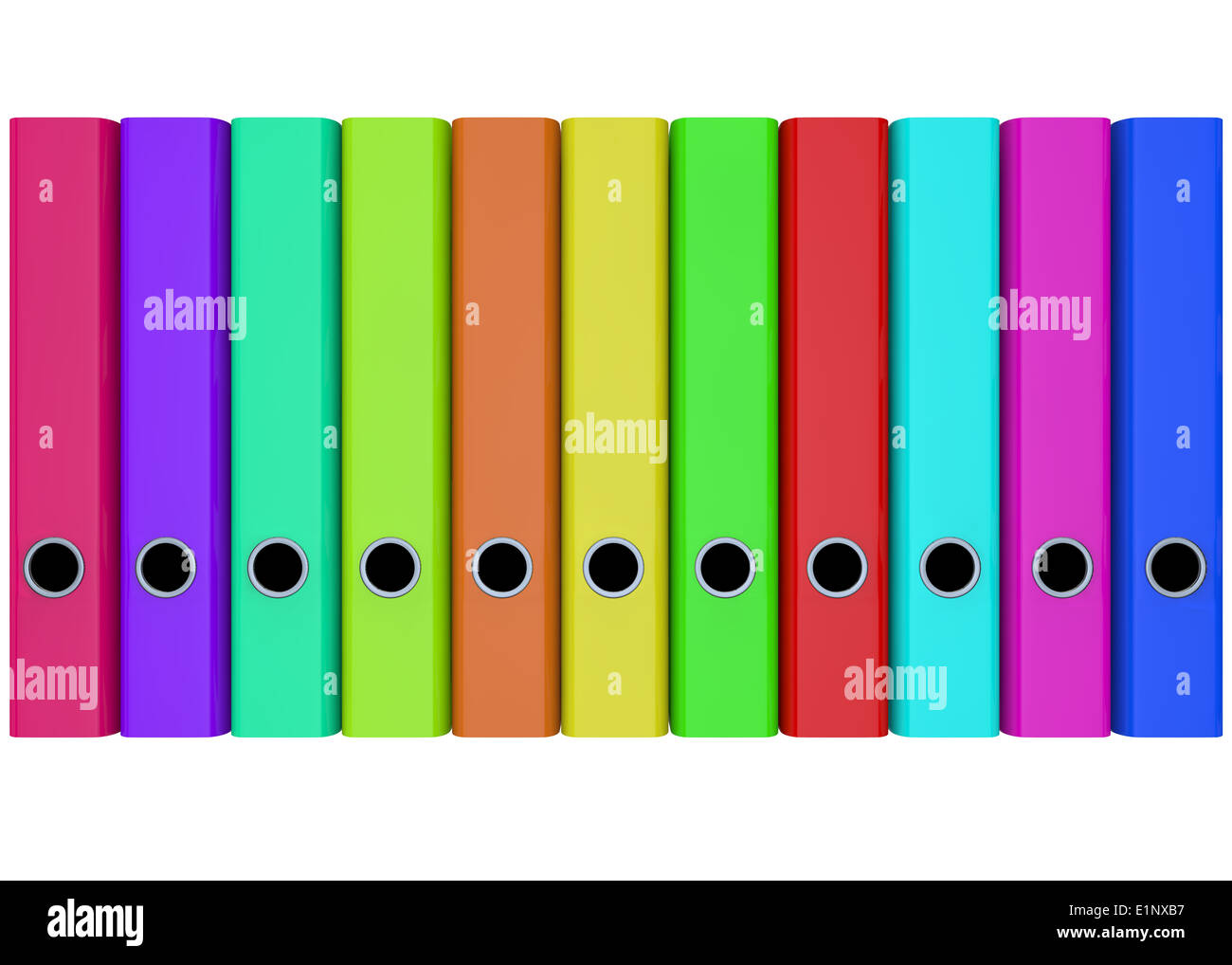 Multi-colored folders for files. The isolated background Stock Photo ...