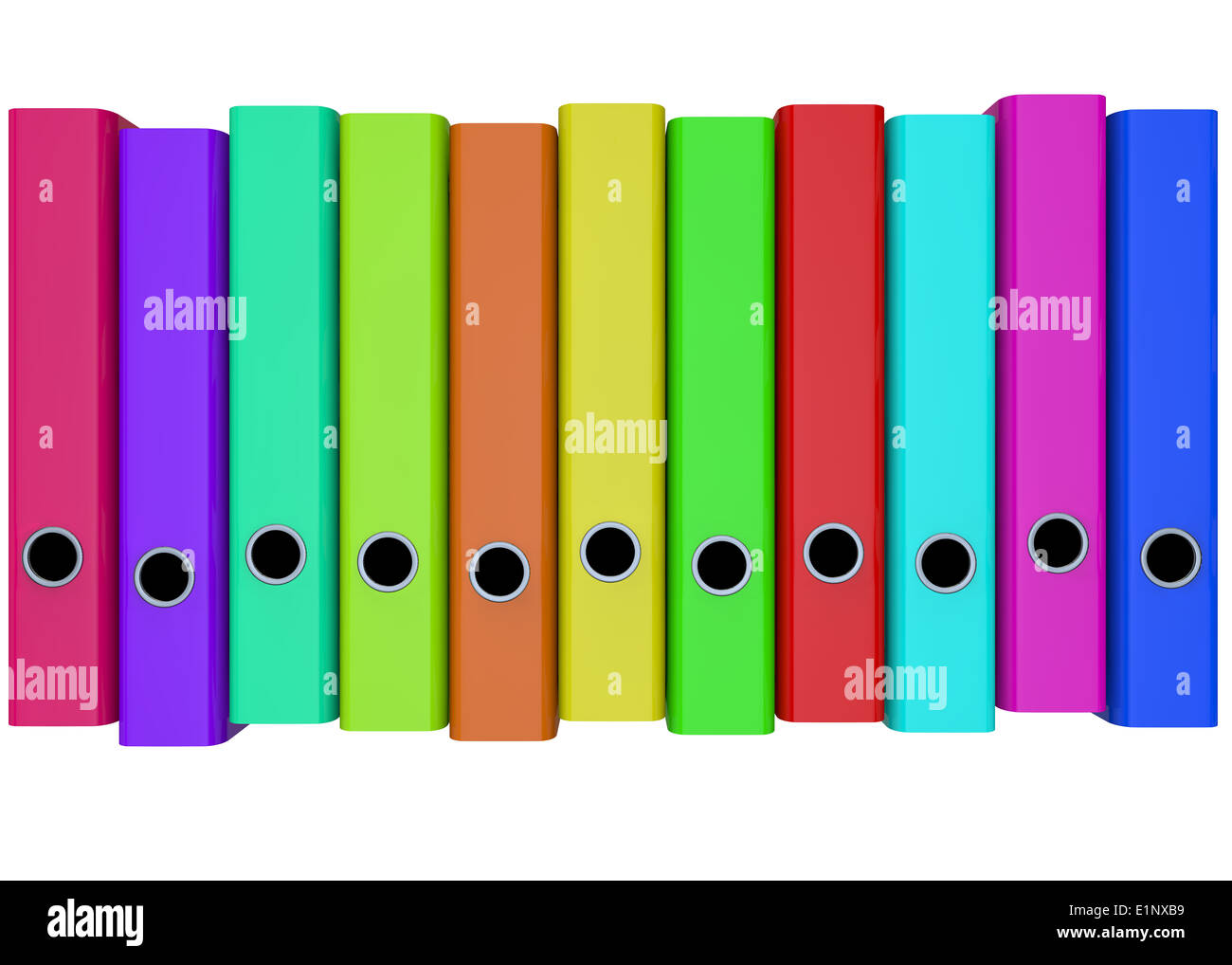 Multi-colored folders for files. The isolated background Stock Photo ...