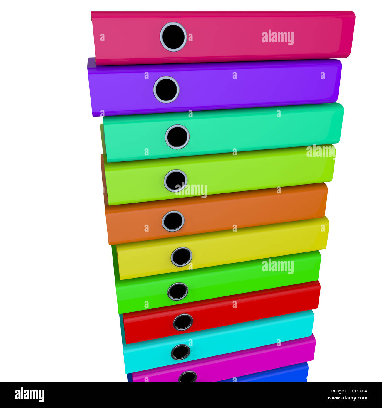 Multi-colored folders for files. The isolated background Stock Photo ...