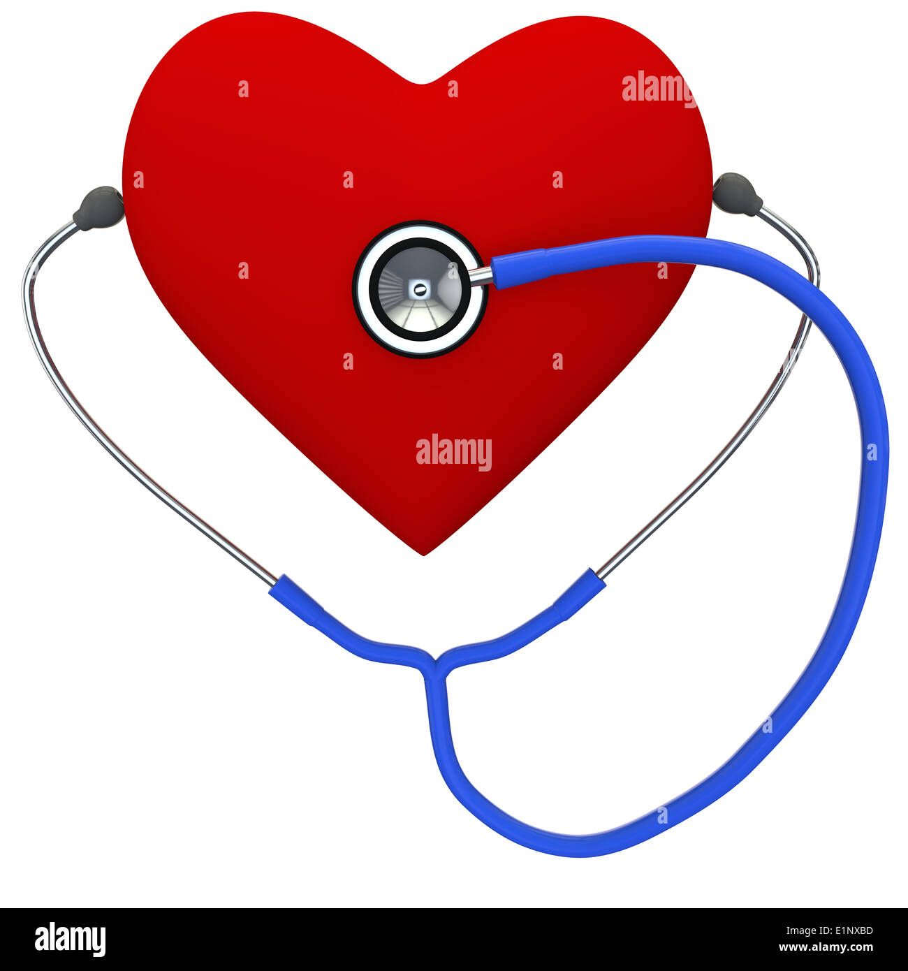 Heart listening by a phonendoscope. The isolated background Stock Photo ...