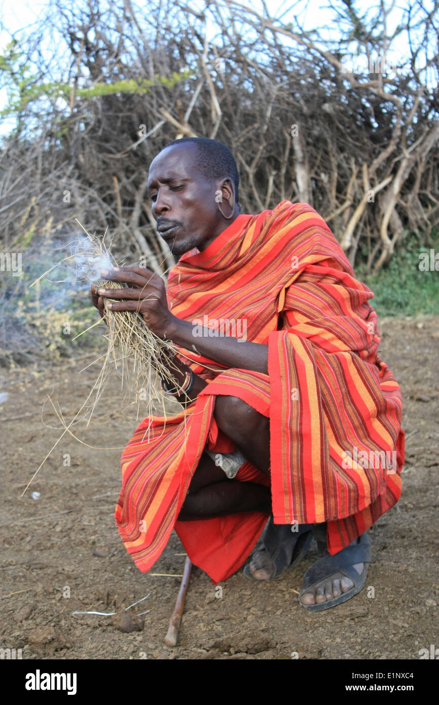 Masai primitive tribe at Masai Mara Kenya Africa Stock Photo - Alamy