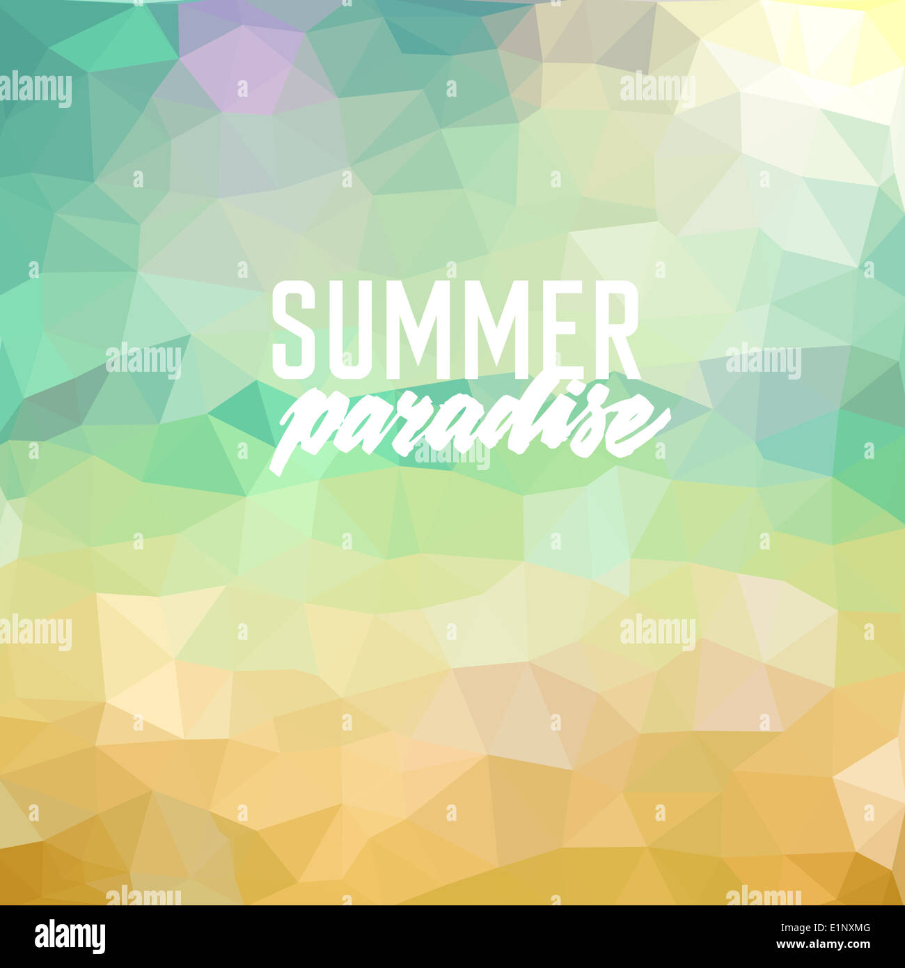 Summer paradise. Poster on tropical beach background. Raster version ...