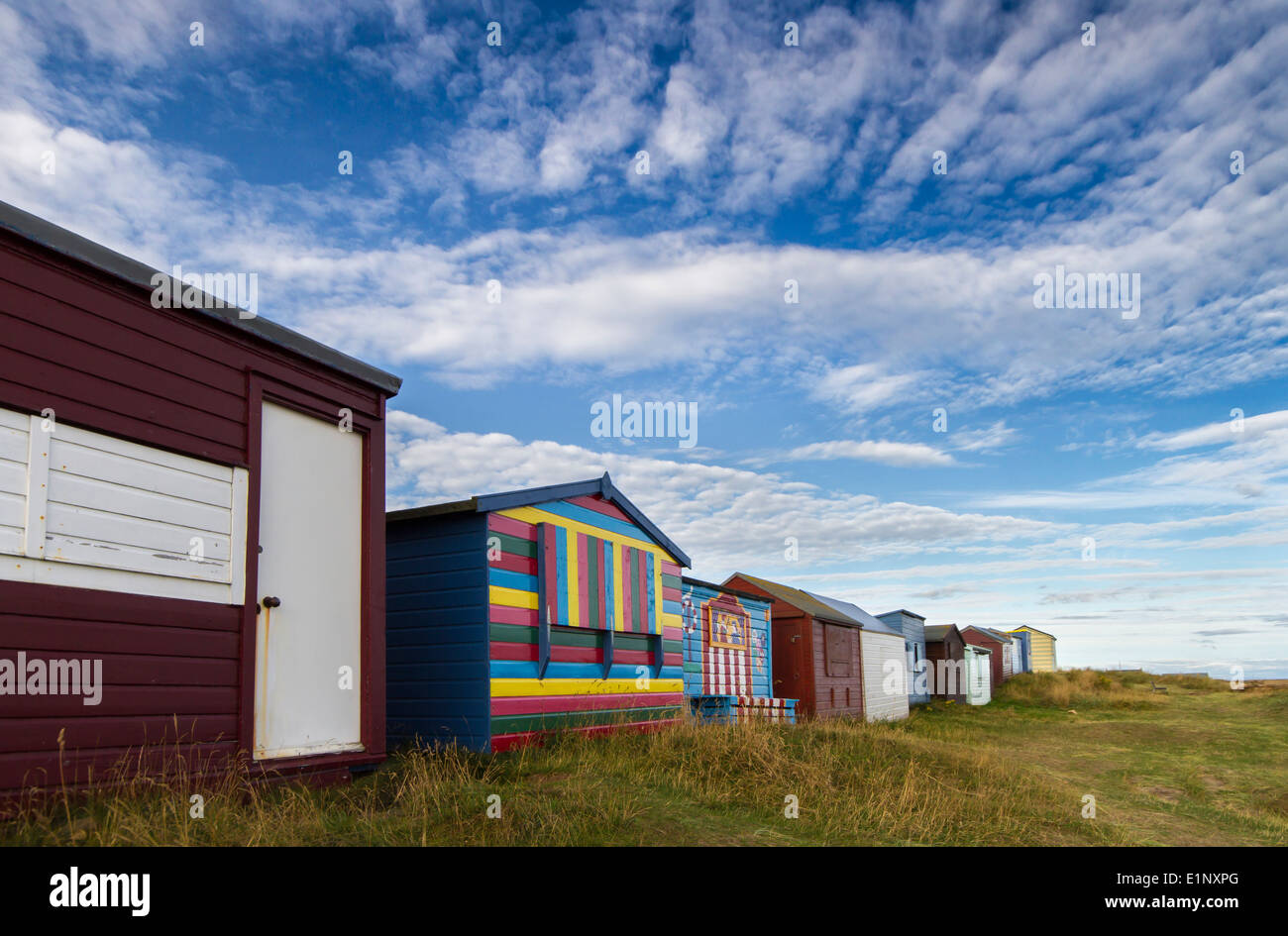 Hopeman beach huts hi-res stock photography and images - Alamy