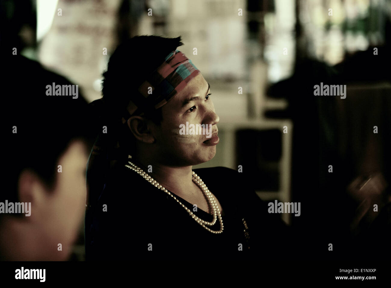 Chiang Mai, Thailand. 6th June, 2014. A street artist during a ...