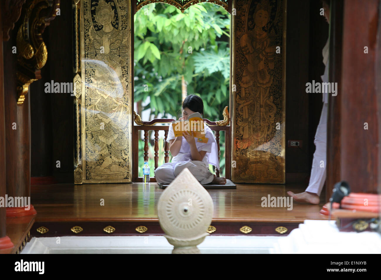 Chiang Mai, Thailand. 7th June, 2014. A Buddhist ascetic at the Wat Ram ...