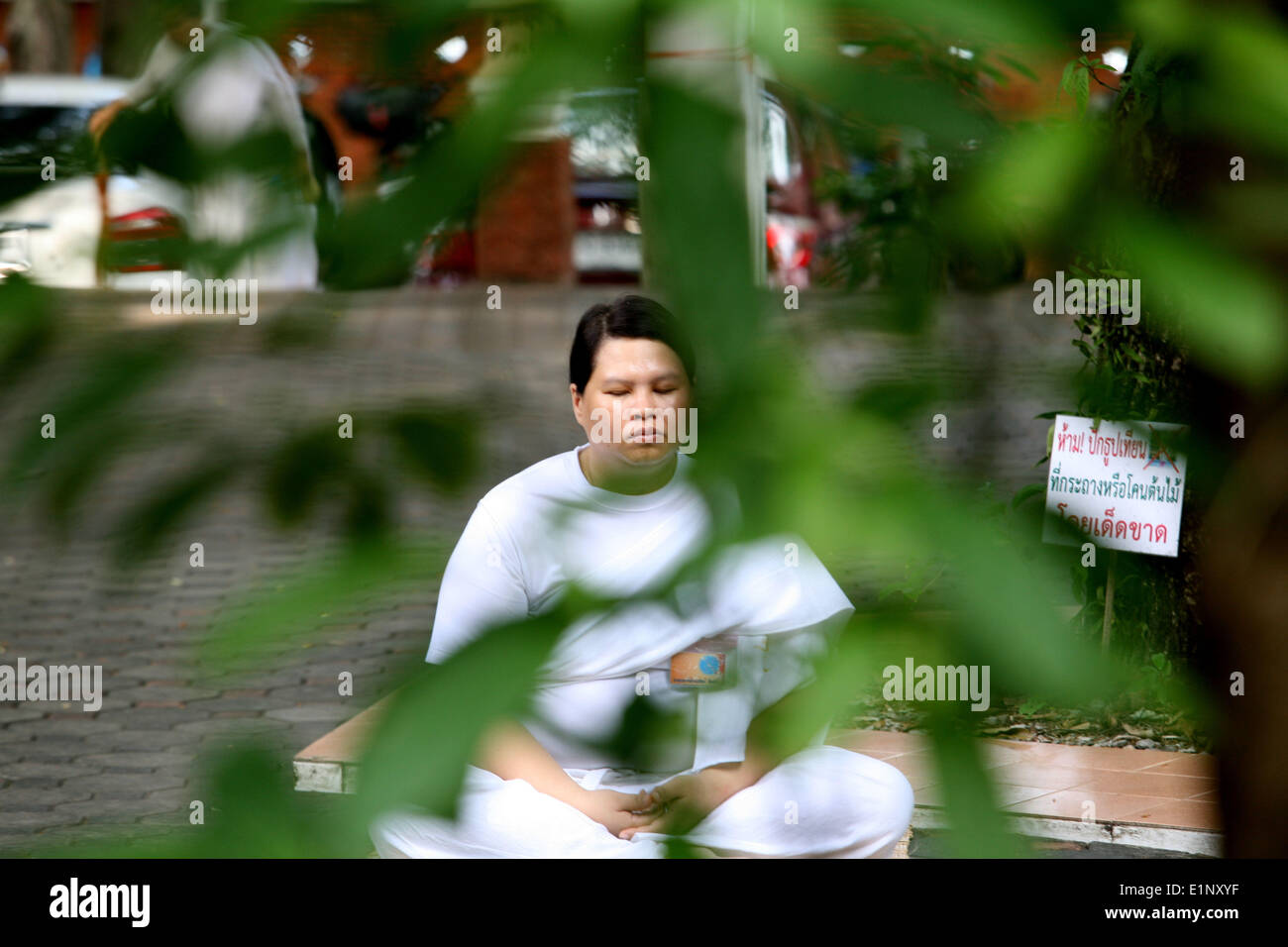 Chiang Mai, Thailand. 7th June, 2014. A Buddhist ascetic at the Wat Ram ...