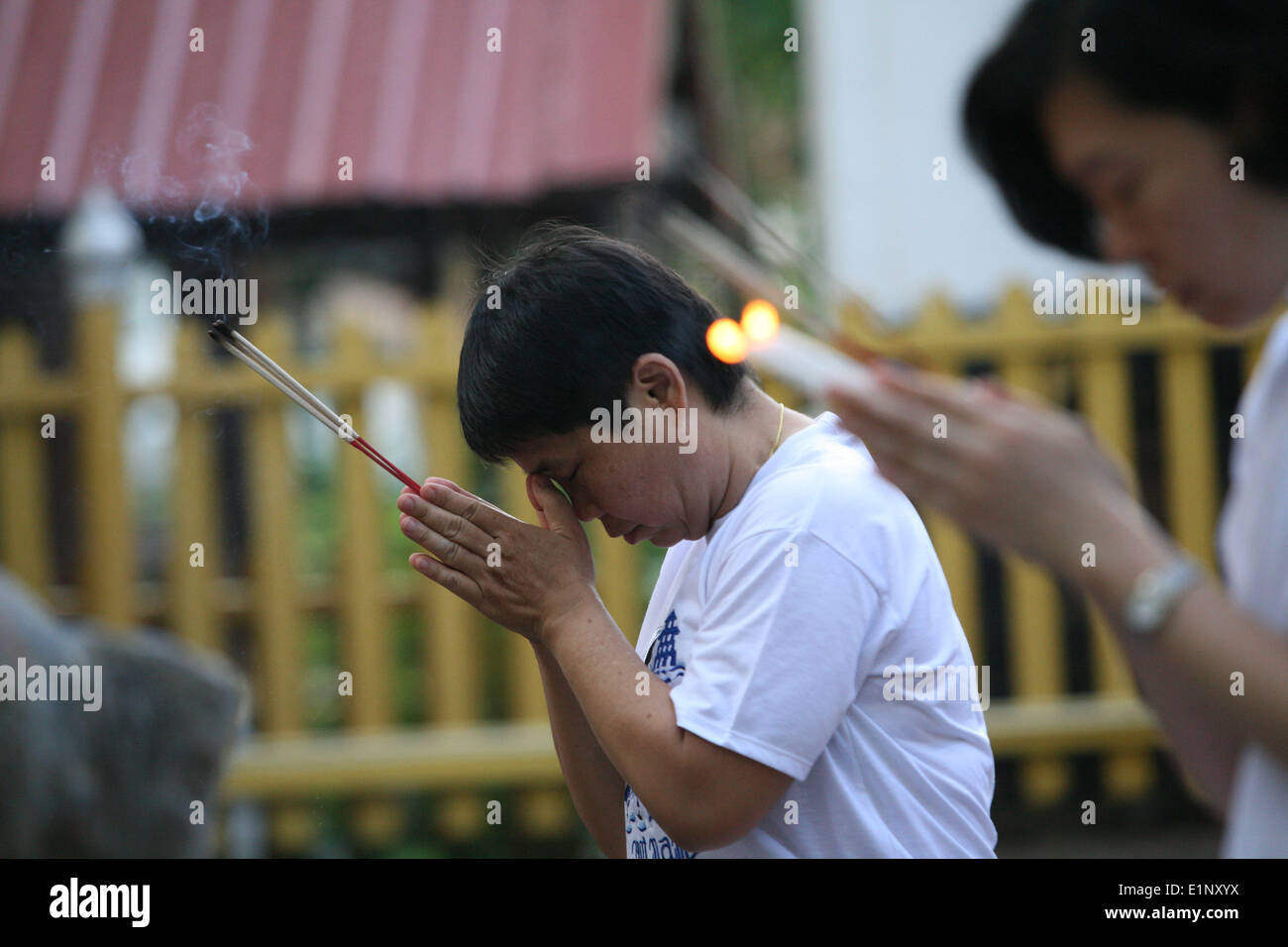 Chiang Mai, Thailand. 7th June, 2014. Buddhist ascetics at the Wat Ram ...