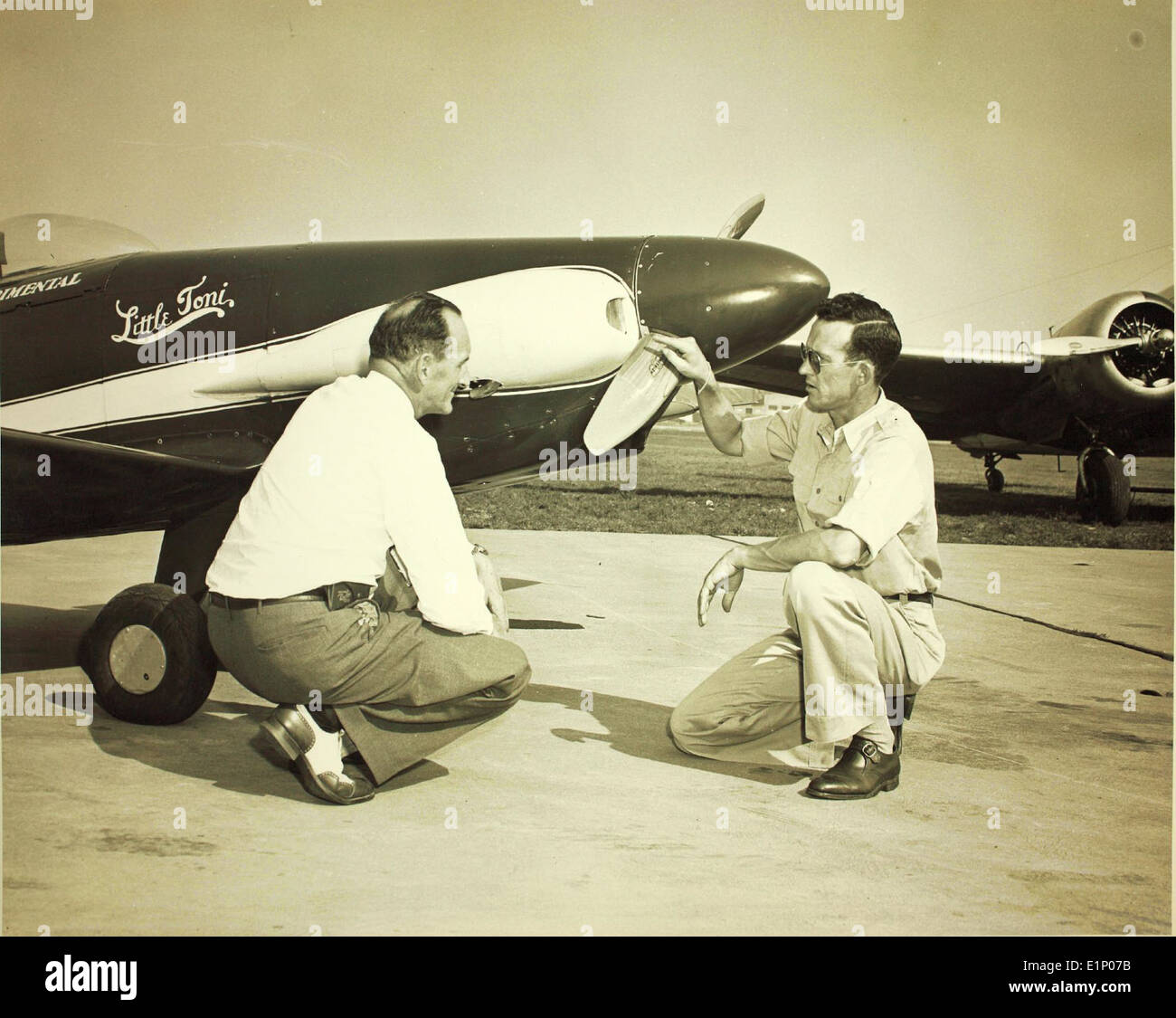 This image from the National Air Race in Cleveland, Ohio, captures a ...