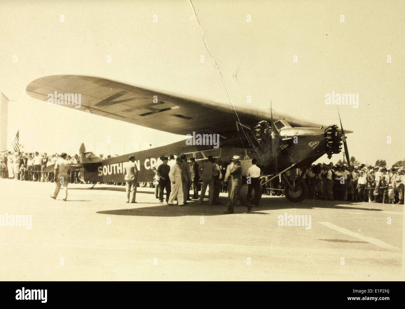 The Southern Cross flight of 1929, made by the Fokker F.VII aircraft ...