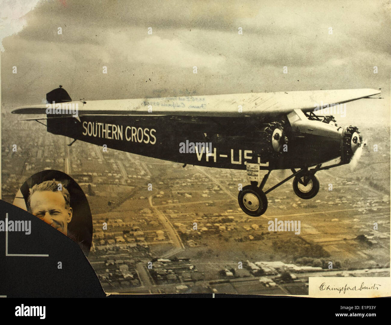 The Southern Cross, a Fokker F.VII trimotor aircraft, was flown by Charles Kingsford-Smith on ...