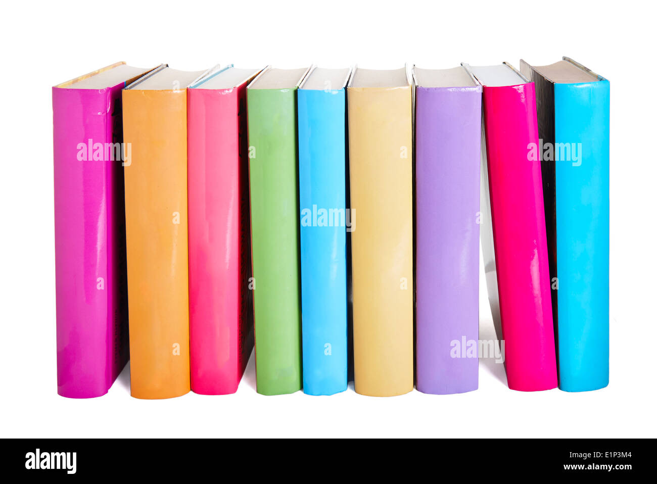 Colorful books isolated on a white background Stock Photo - Alamy