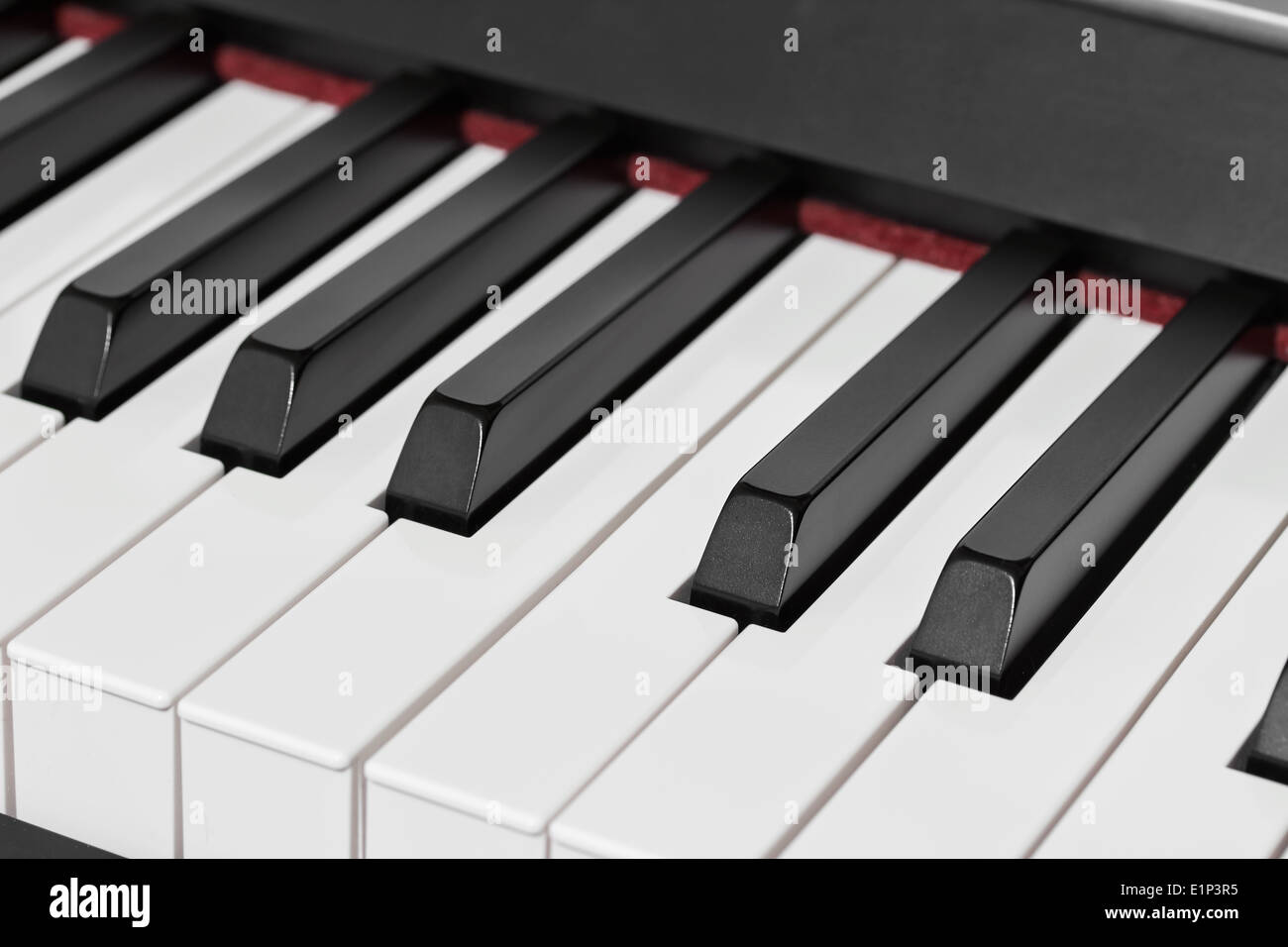 close-up of piano keys, close frontal view Stock Photo - Alamy