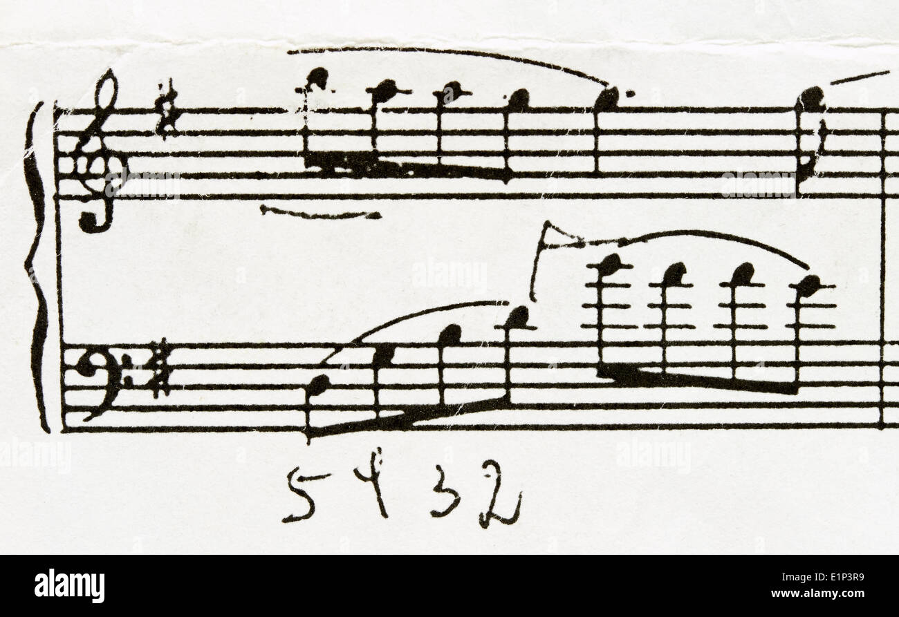 Old piano sheet music hi-res stock photography and images - Alamy