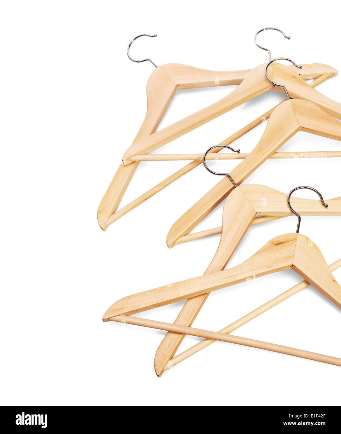 Hangers on a white background, isolated Stock Photo - Alamy
