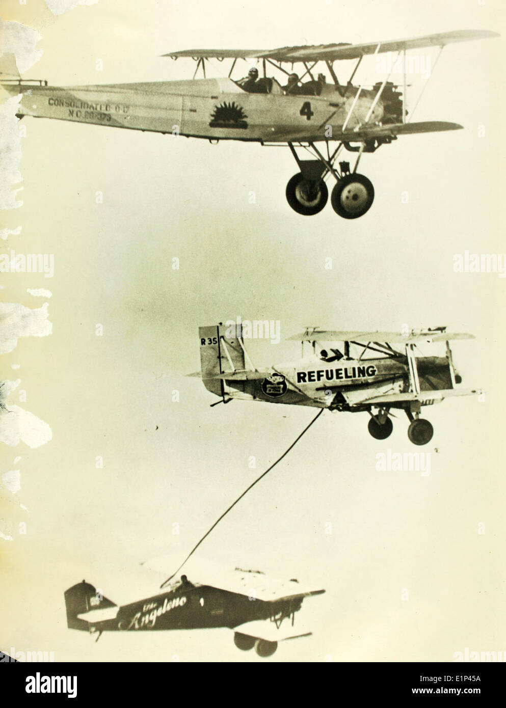 The Buhl Airsedan 'Angeleno' was refueled during a historic flight in ...