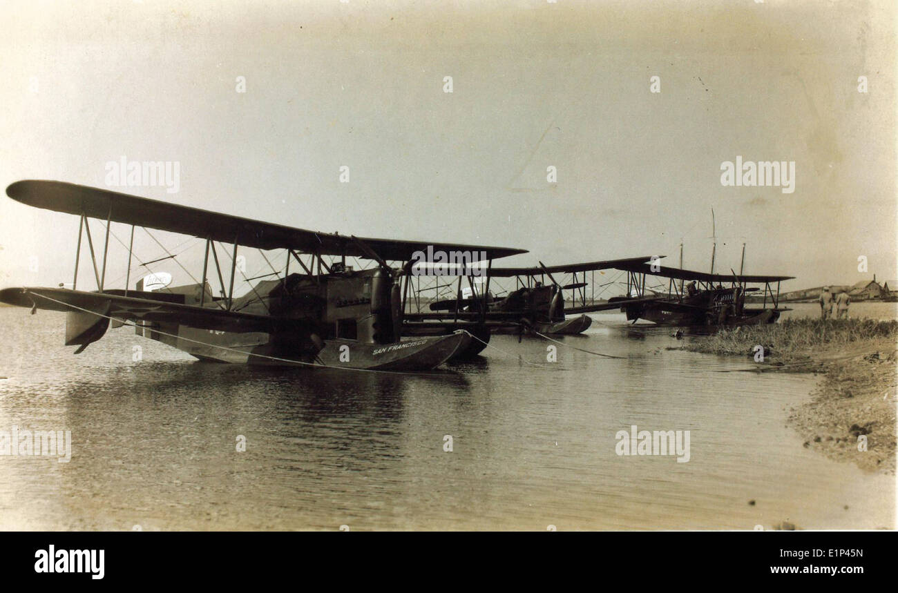 This 1926-1927 historic flight featured a biplane powered by the ...