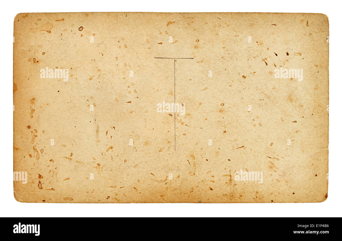 Empty blank vintage post card Stock Photo - Alamy