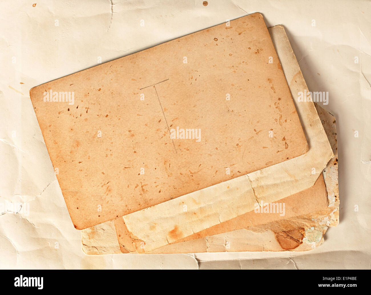 Empty blank vintage post card Stock Photo - Alamy