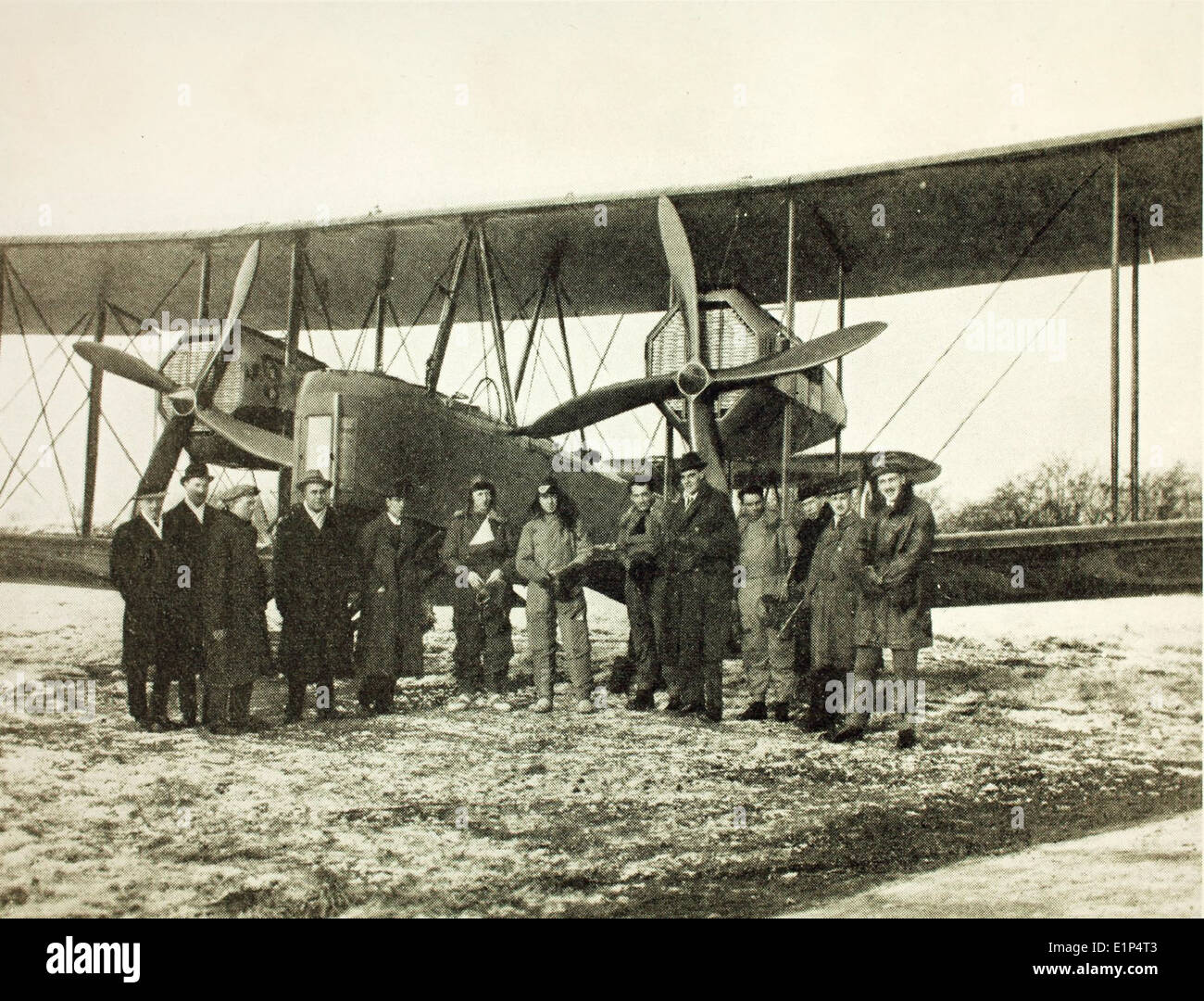 This historic image commemorates the 1919 flight from London to ...