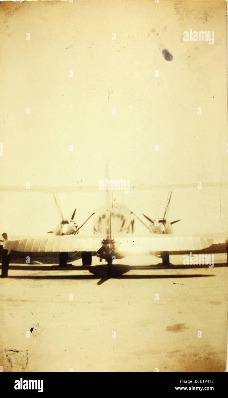 A photograph from the 1932 Byrd Antarctic Expedition, showing aircraft ...