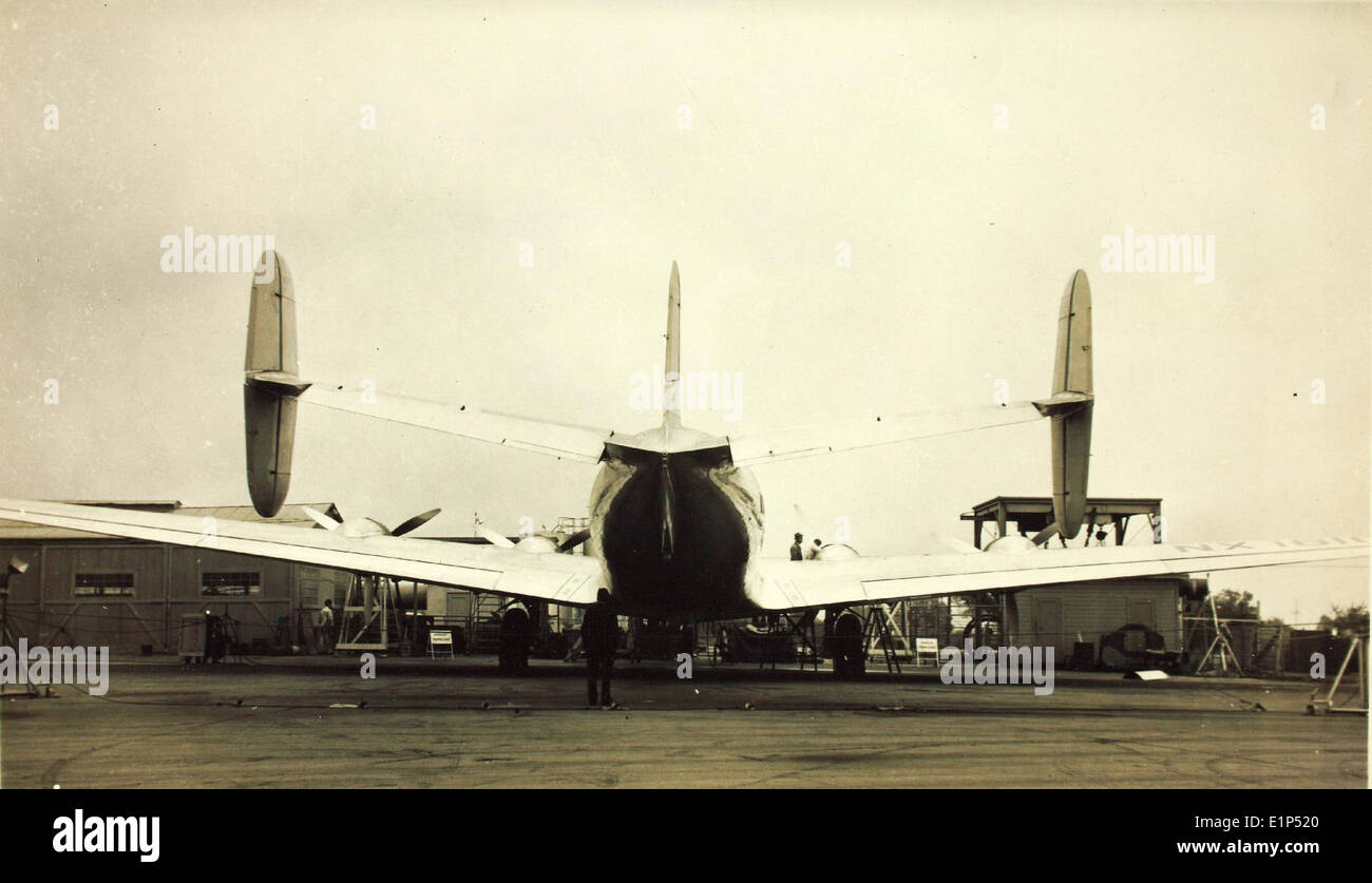 The Douglas DC-4E Super Mainliner, produced by Douglas Aircraft Company ...