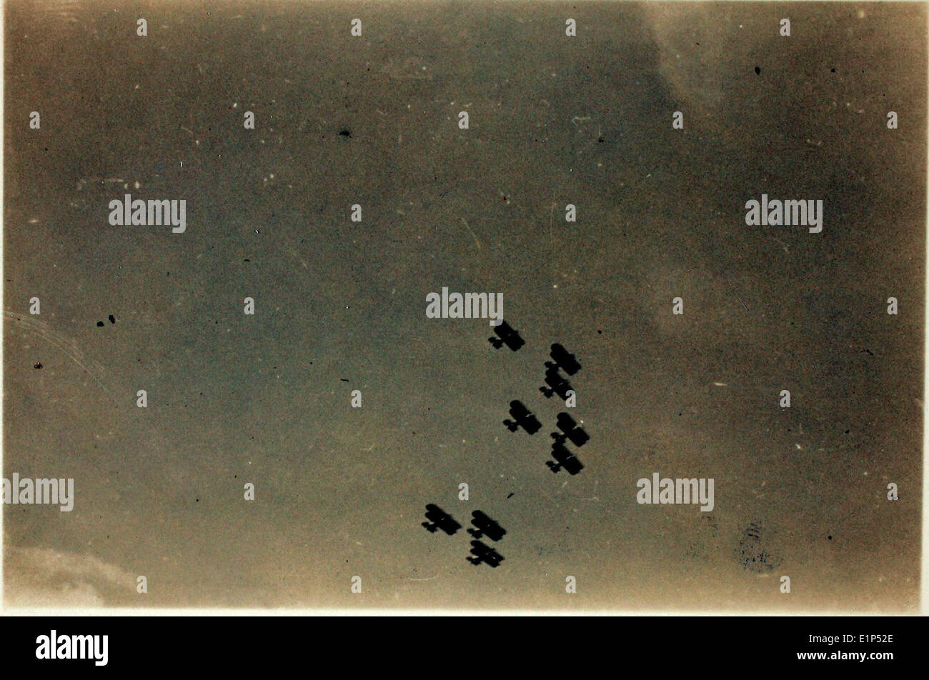 Historic flight formation photography captures multiple aircraft in ...