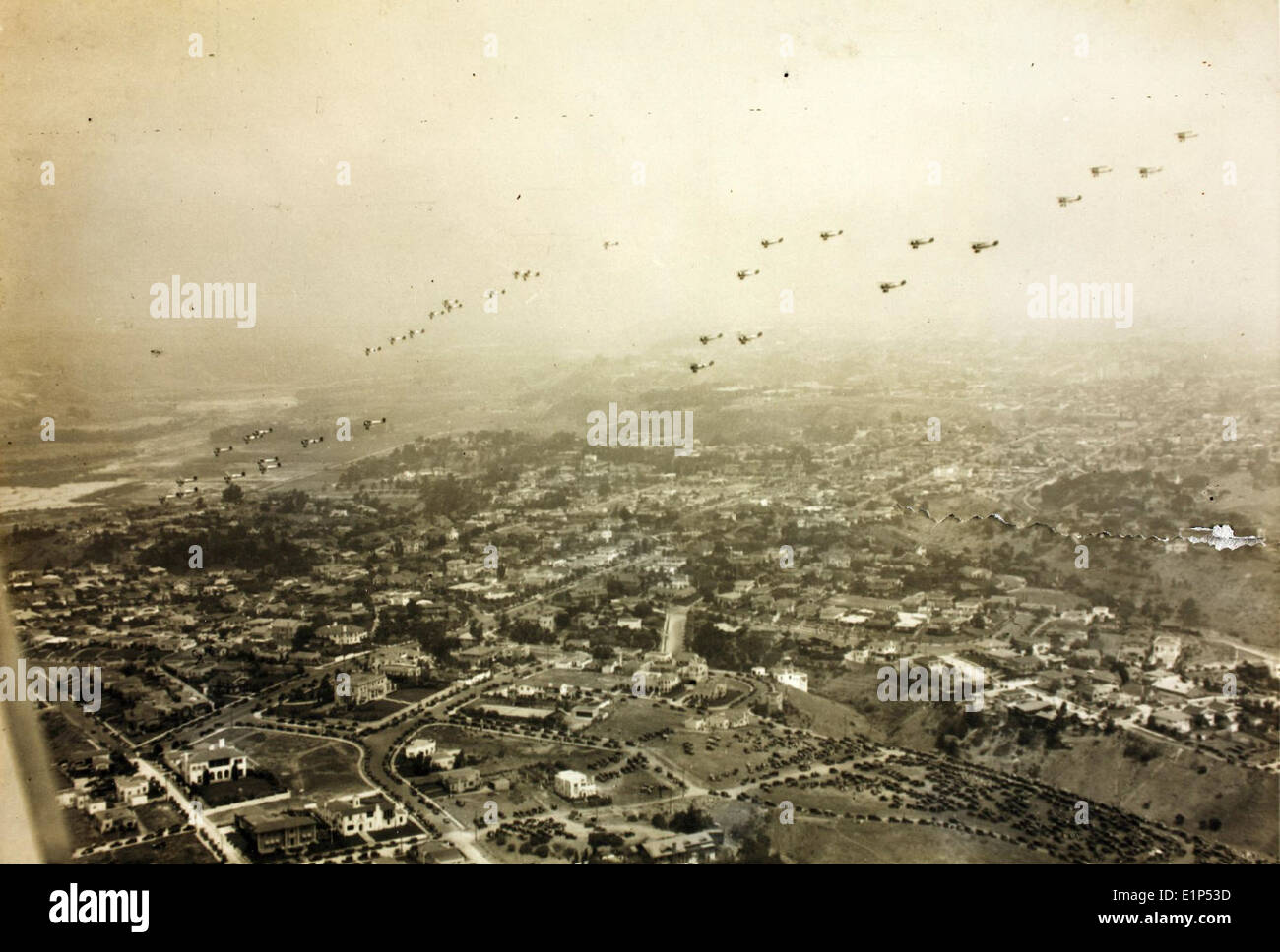 This photo captures a historic flight formation, showcasing the ...