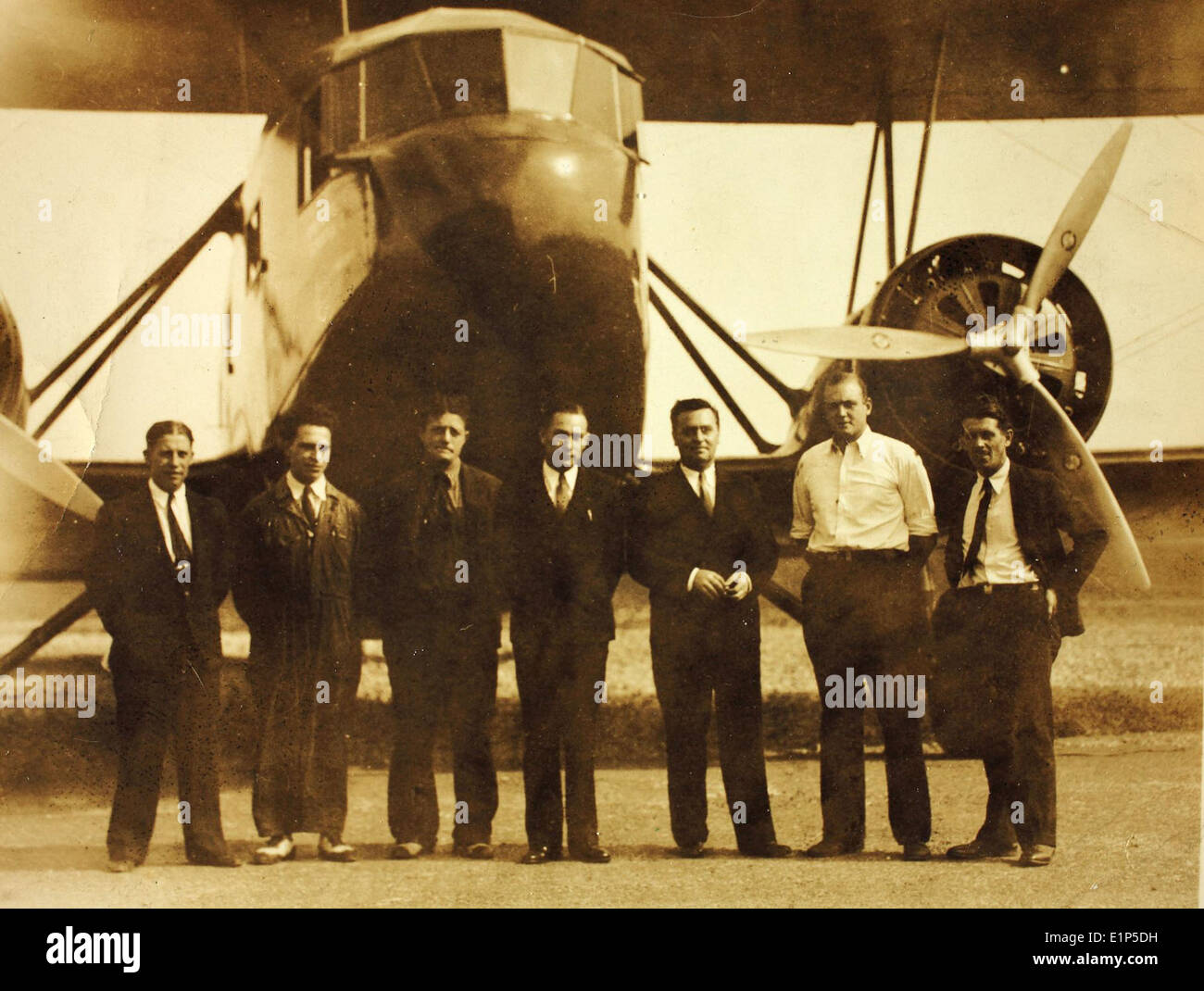 A historic photograph of the 1932 flight by Admiral Richard E. Byrd to ...