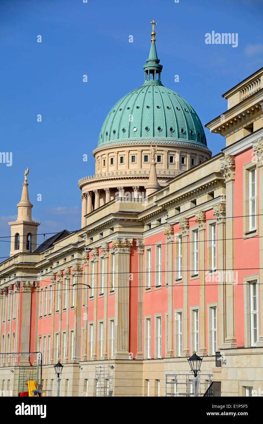 New City Palace (House of parliament) and St. Nikolai church Potsdam ...