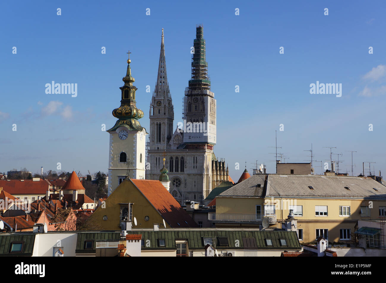 Panoramic view of Zagreb cathedral Stock Photo - Alamy