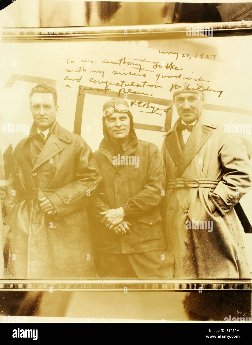 Admiral Byrd's historic transatlantic flight in 1927 aboard the Fokker ...