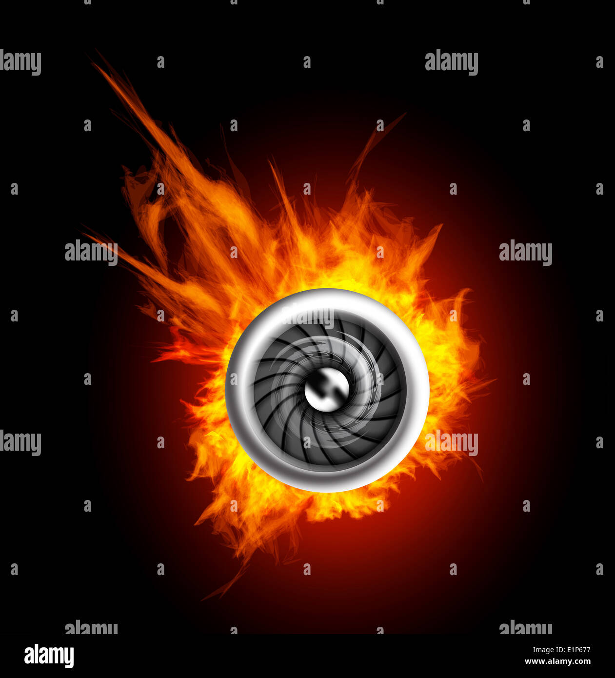 Jet engine in the fire Stock Photo - Alamy