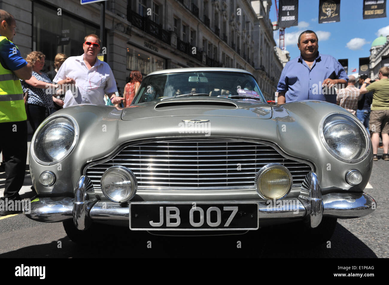 Regent Street, London, UK. 8th June 2014. James Bond Aston Martin DB5 ...