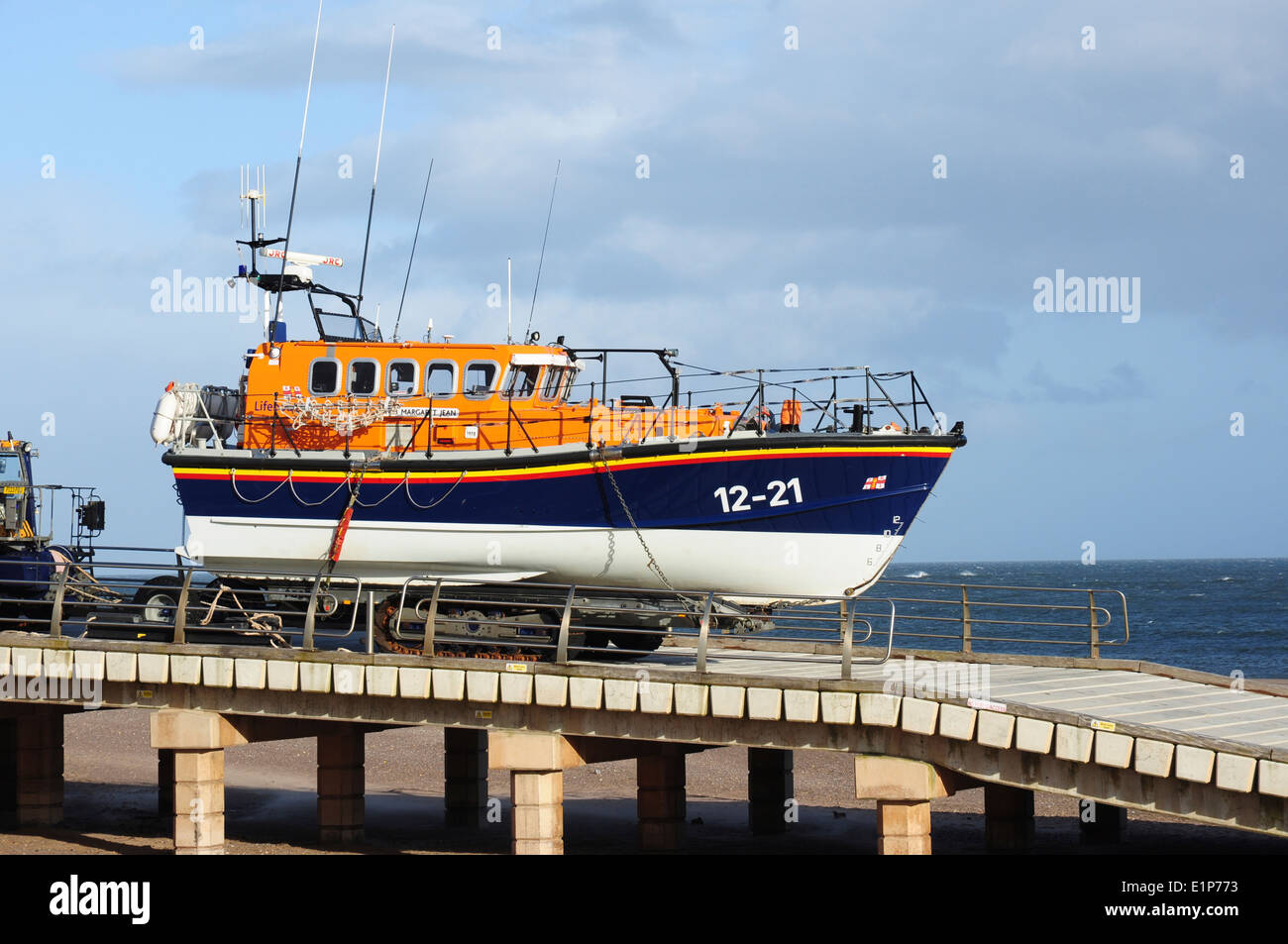 Lifeboat on launch ramp, Exmouth, Devon, England, UK Stock Photo - Alamy