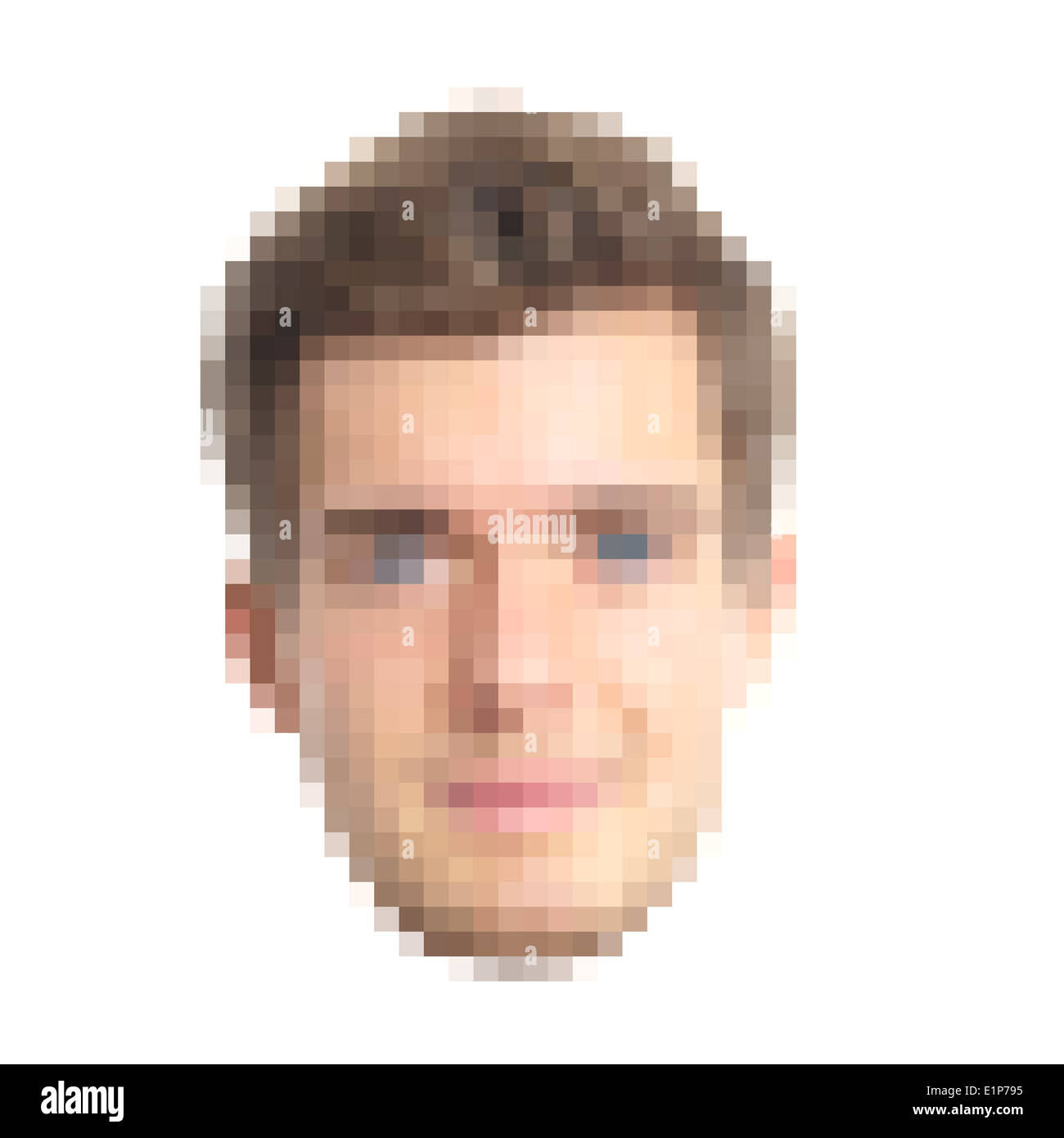 Pixel face hi-res stock photography and images - Alamy
