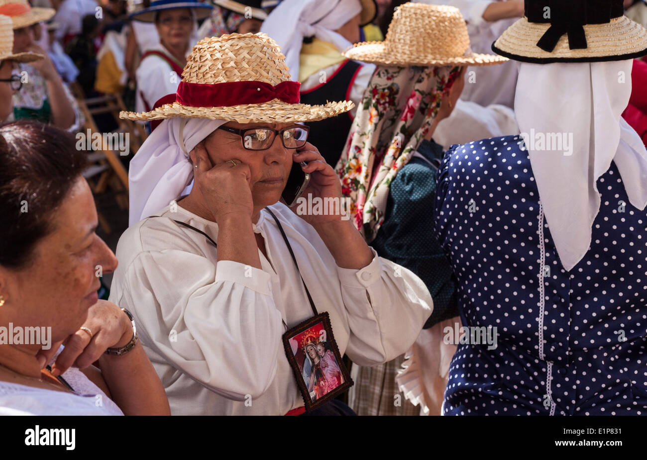 Canarian people celebrate their national day dressed in traditional ...