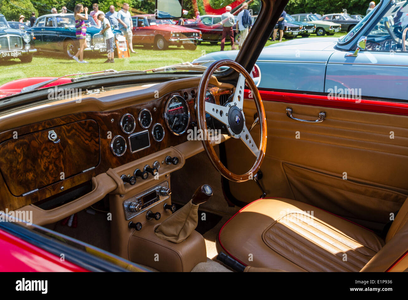 Interior of Triumph TR4 on display at Bromley Pageant of Motoring ...