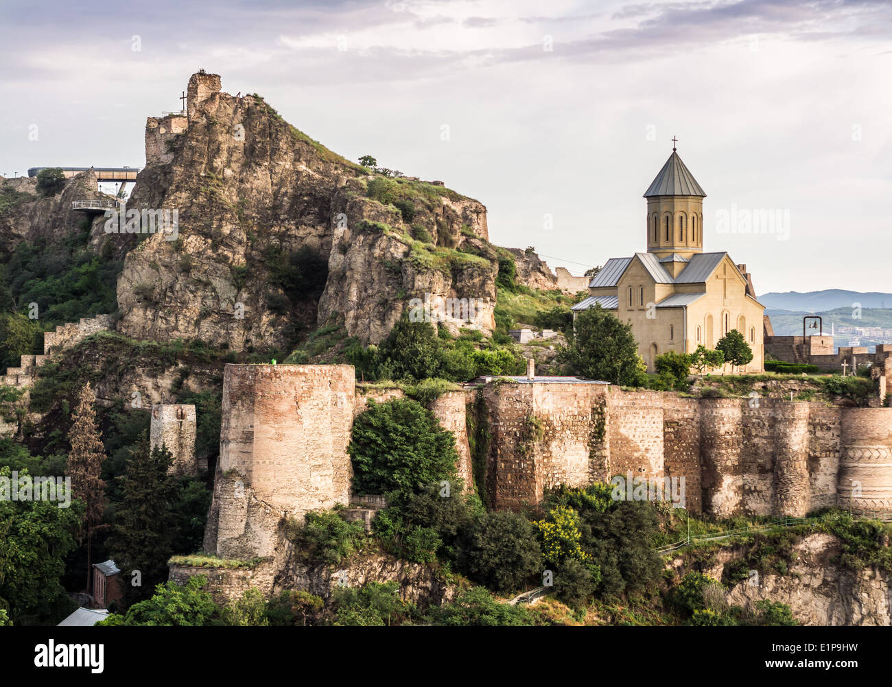 Narikala fortress in the old town of Tbilisi, Georgia Stock Photo - Alamy