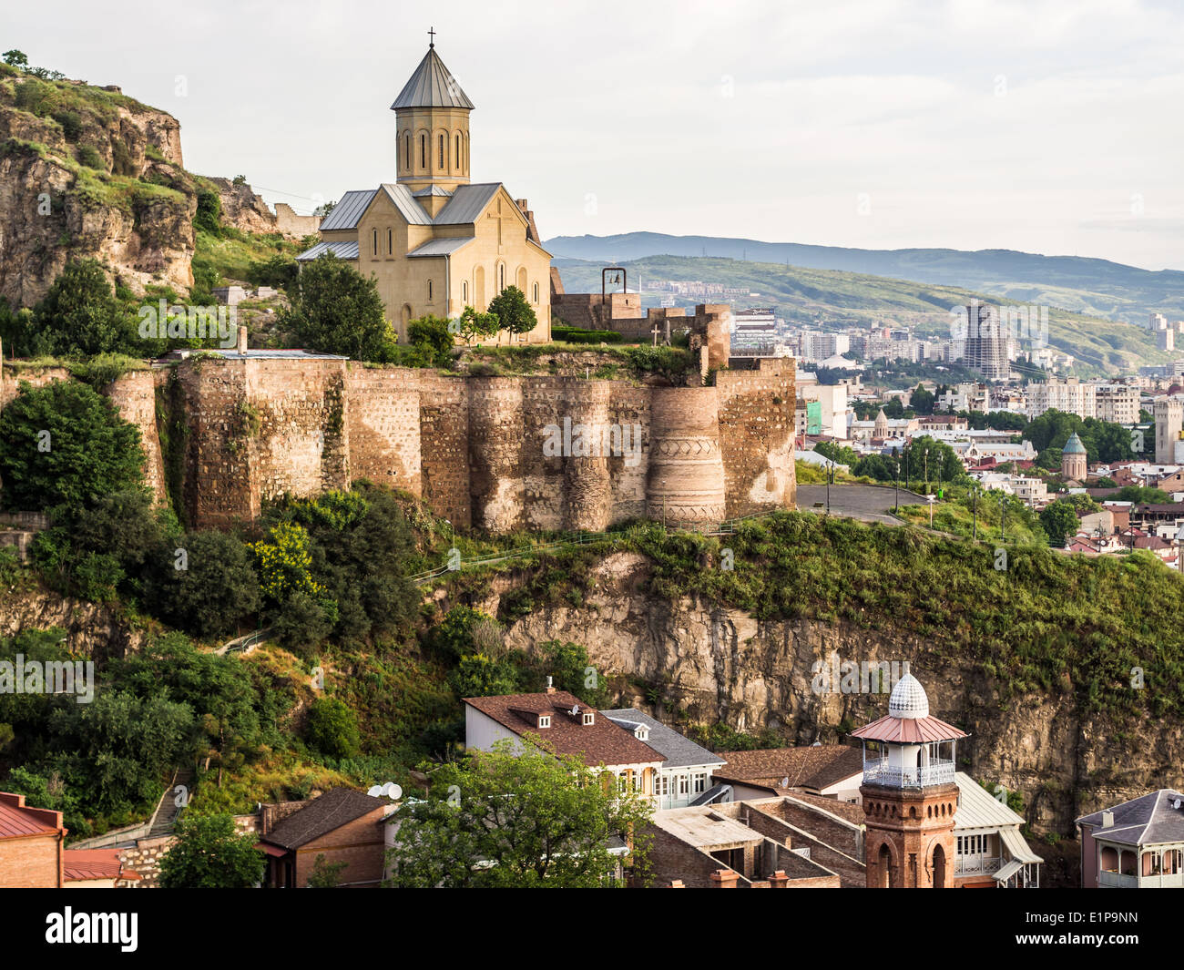 Narikala fortress and the old town of Tbilisi, Georgia Stock Photo - Alamy