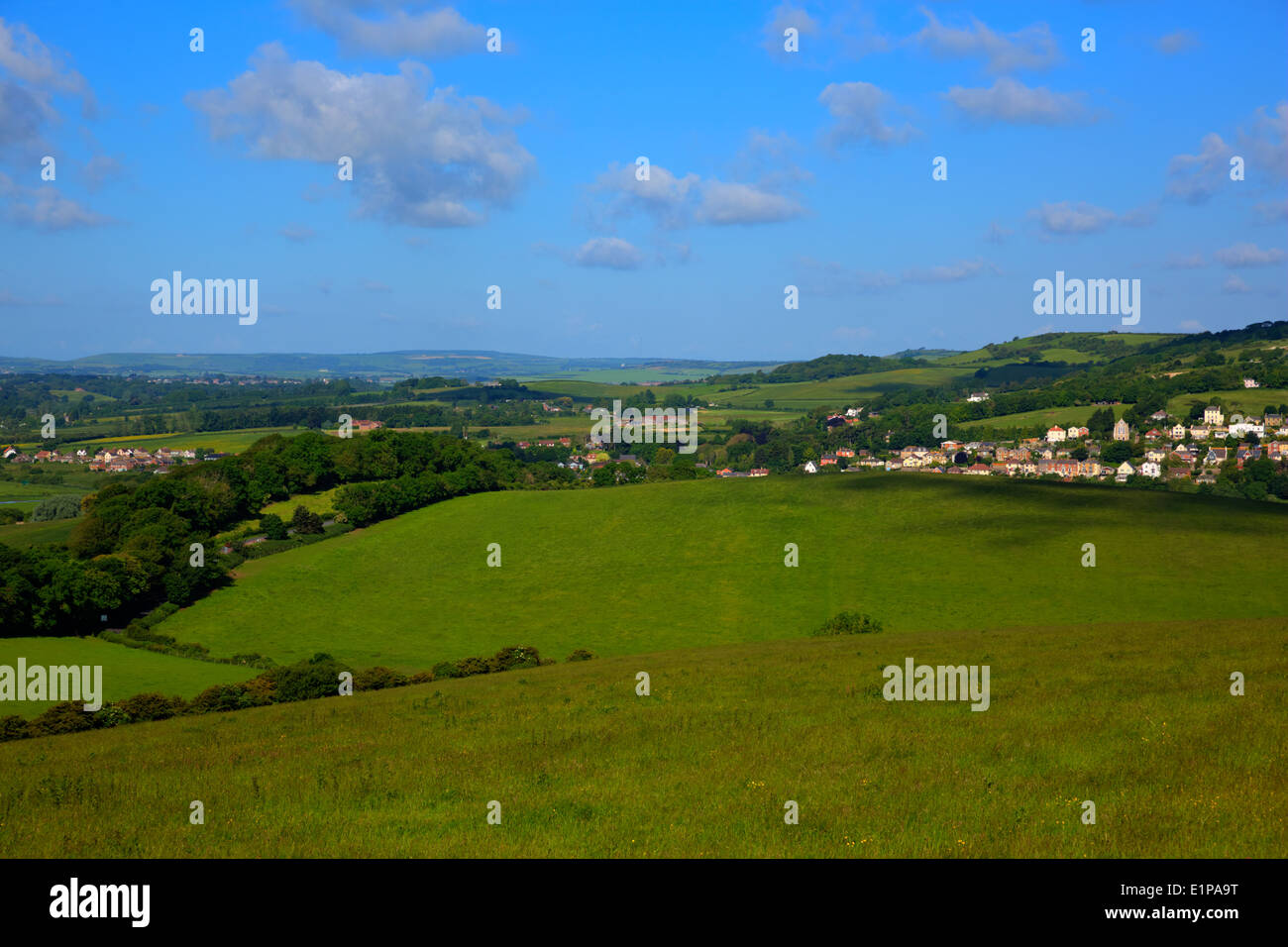 Isle of Wight country view towards Brading home to the Roman Villa ...