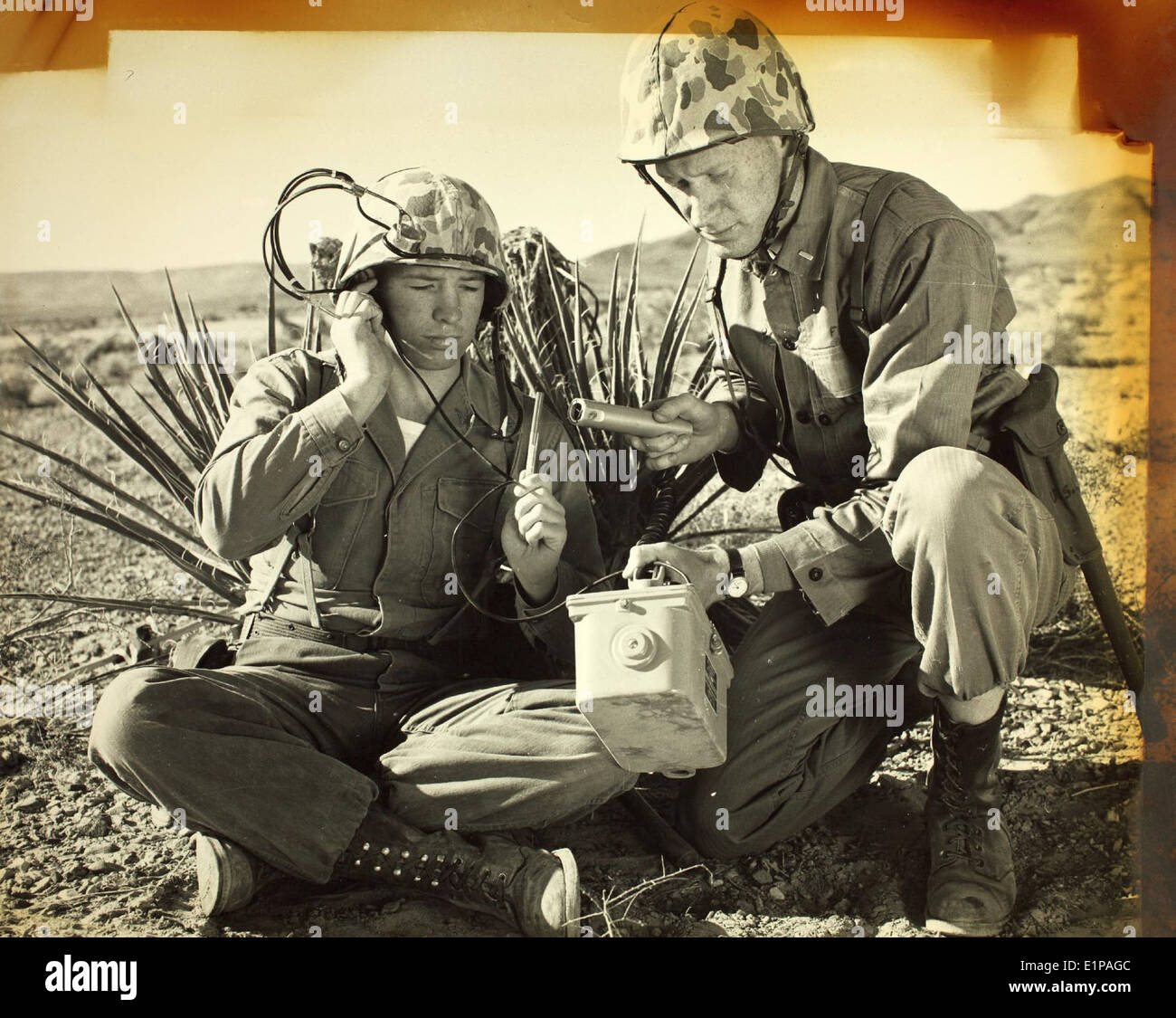 Marines in Nevada Atomic Test Stock Photo - Alamy