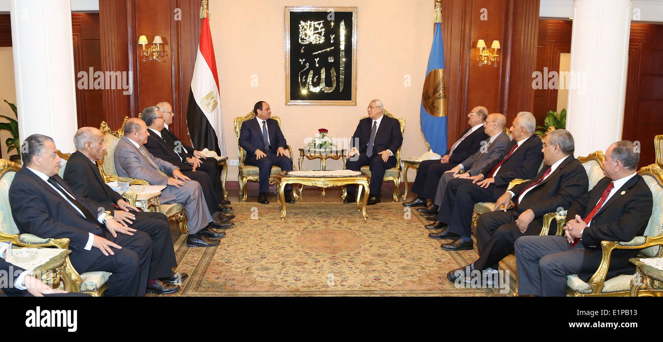 8 June 2014 -- President-elect Abdel Fatah El Sisi and ex-president ...