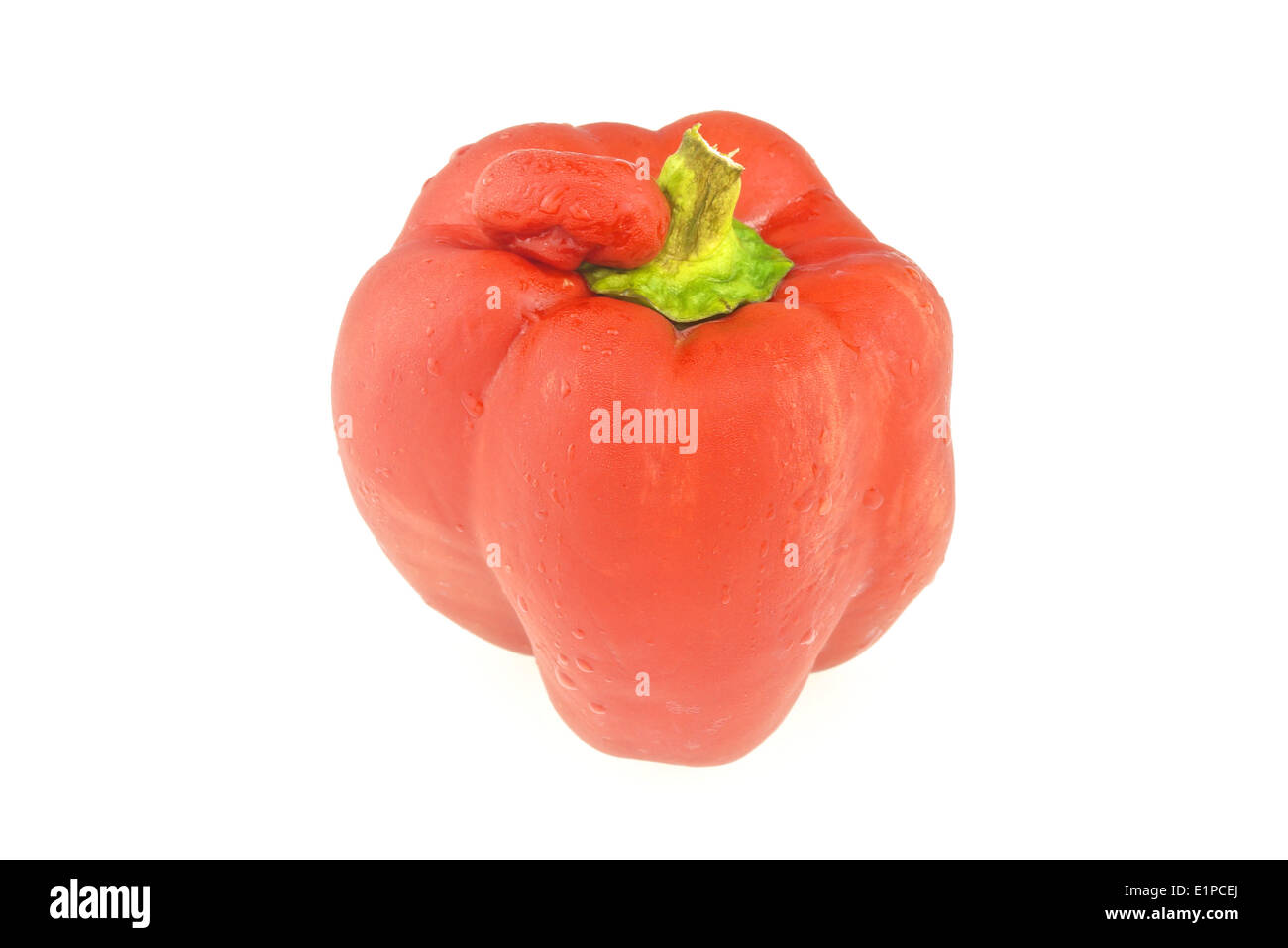 Cool and fresh red bell pepper isolated on white background Stock Photo ...