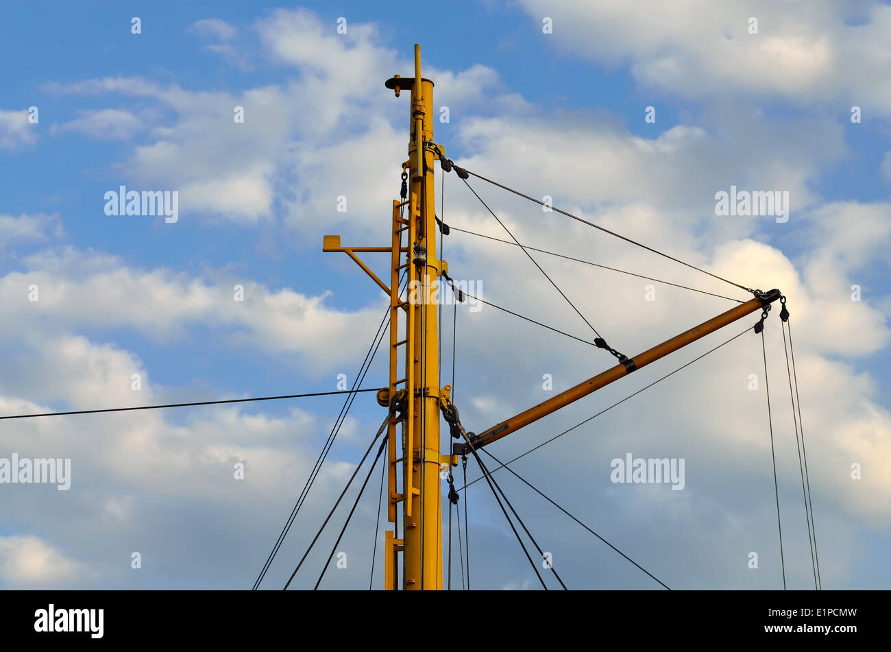 The ship's rigging on the background of sky Stock Photo - Alamy